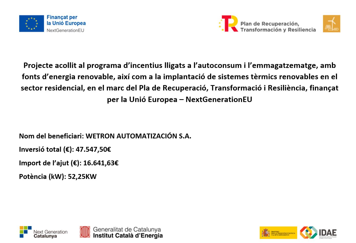 INSTALACIÓN DE PLACAS SOLARES – Wetron